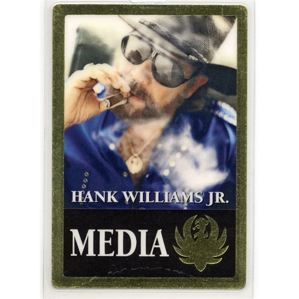 Hank Williams Jr. Concert Tour Laminated Backstage Pass Media Bocephus ...