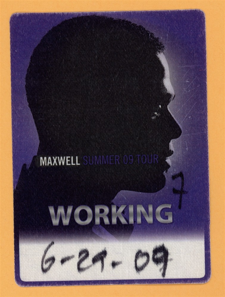 Maxwell 2009 Summer Nights Concert Tour WORKING Backstage Pass ...