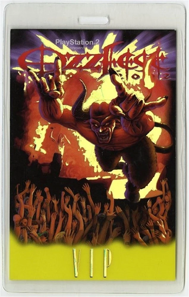 Ozzfest 2002 Laminated Backstage Pass Ozzy Osbourne System of a Down ...