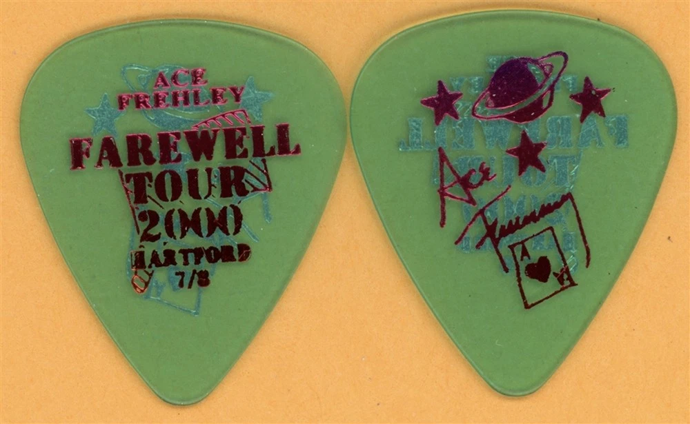 KISS 2000 Farewell Tour Ace Frehley Vintage Guitar Pick - Hartford, CT ...