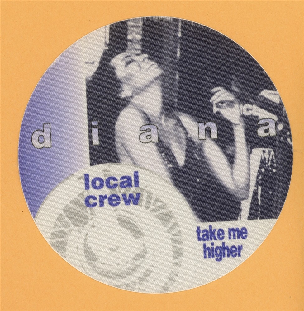 Diana Ross 1995 Take Me Higher Concert Tour CREW Backstage Pass ...