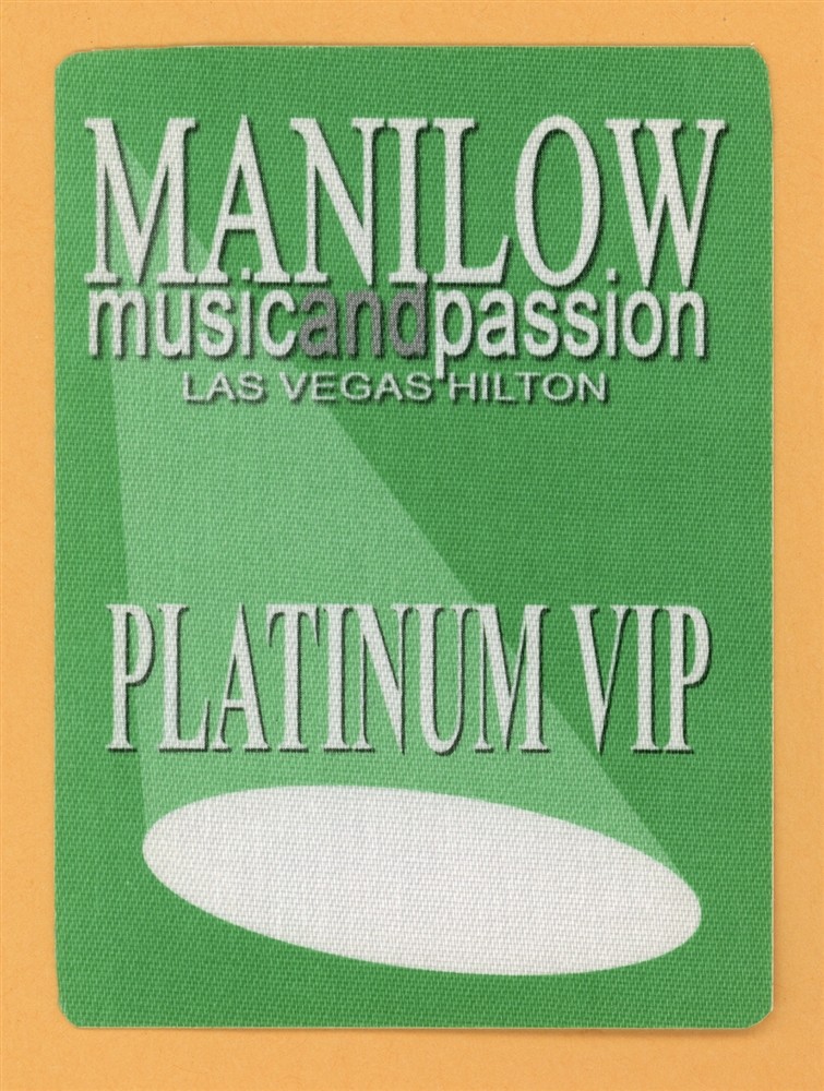 Barry Manilow 2006 Music and Passion Concert Tour VIP Backstage Pass ...