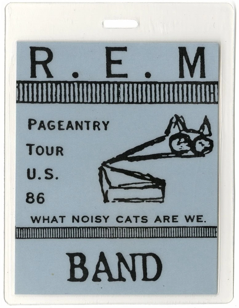 REM 1986 Concert Laminated Backstage Pass Pageantry Tour Vintage ...