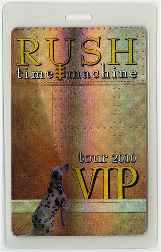 Rush 2010 Time Machine Concert Tour VIP Foil Laminated Backstage Pass ...