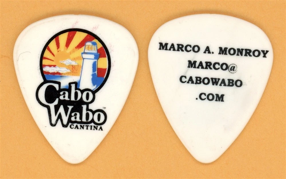 Sammy Hagar Marco Monroy Cabo Wabo Vintage Guitar Pick - 2003 Tour ...