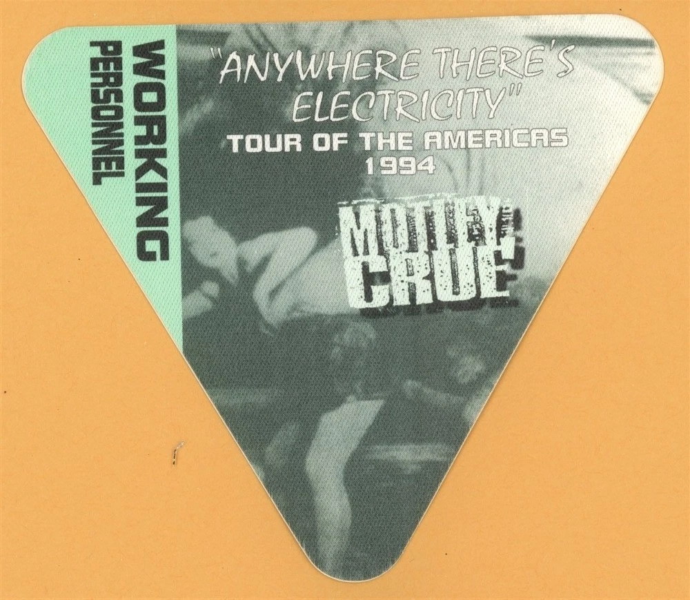 Motley Crue 1994 Anywhere There's Electricity Concert Tour Crew ...