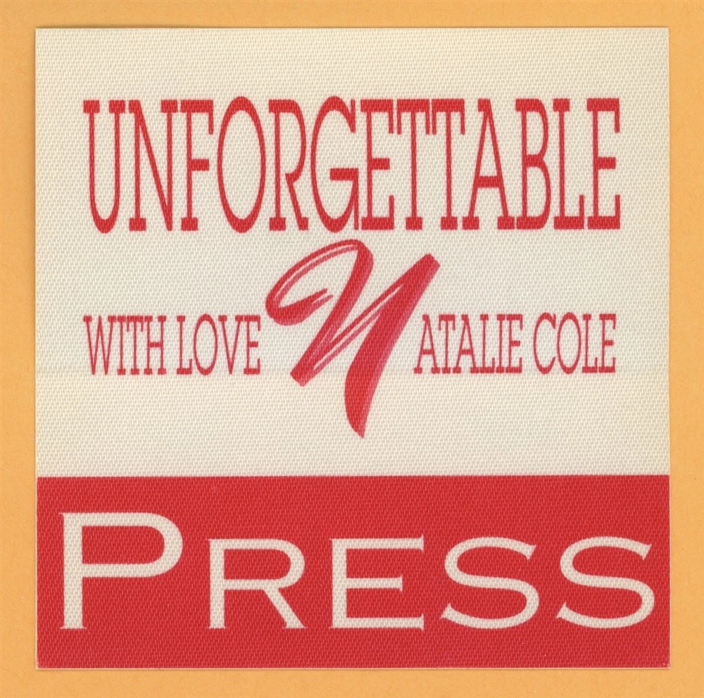 Natalie Cole 1991 Unforgettable Love Concert Tour PRESS Backstage Pass ...