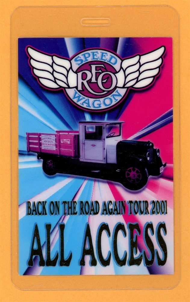 REO Speedwagon Laminated Backstage Pass - Back on Road Again Tour ...