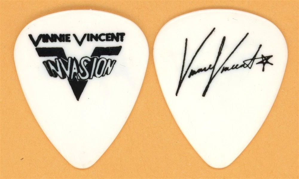Vinnie Vincent KISS Vintage Guitar Pick - 1986 Invasion Tour | Autographia