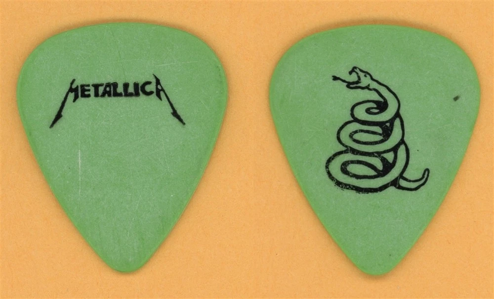 Metallica Kirk Hammit Vintage Guitar Pick - 1991 Black Album Tour ...
