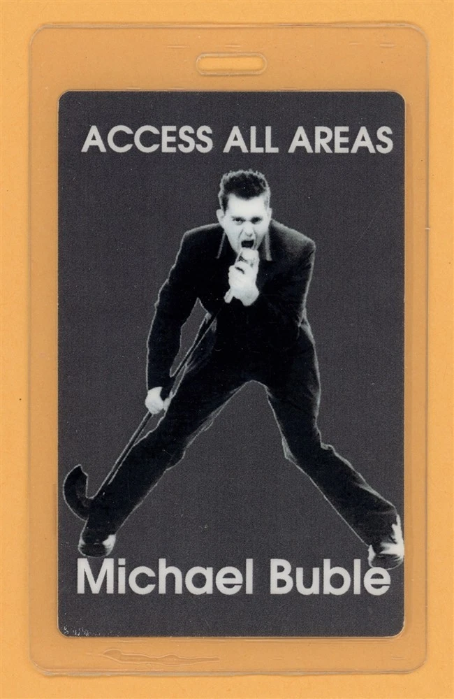 Michael Buble 2005 It's Time Tour AAA Laminated Backstage Pass ...