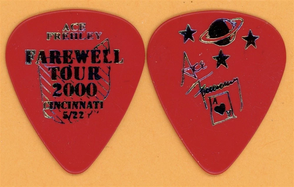 KISS 2000 Farewell Tour Ace Frehley Vintage Guitar Pick - Cincinnati ...