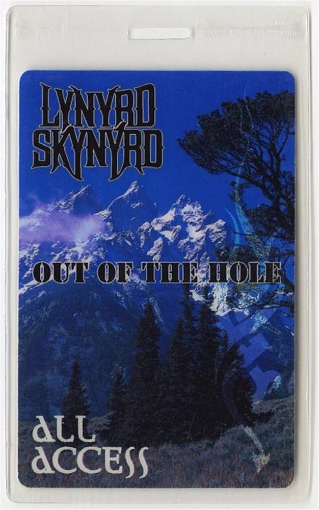 Lynyrd Skynyrd 1996 Out of the Hole Tour All Access Laminated Backstage ...