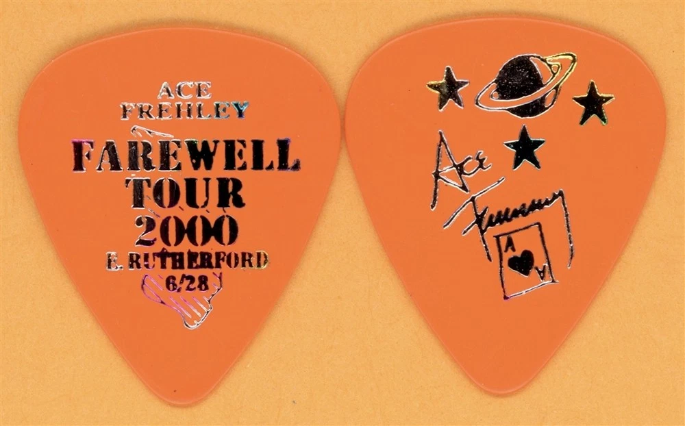 KISS 2000 Farewell Tour Ace Frehley Vintage Guitar Pick - E. Rutherford ...
