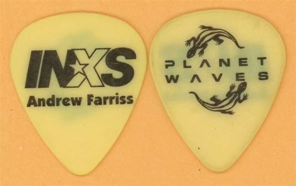 INXS Andrew Farriss Vintage Guitar Pick - 2007 Switch Tour | Autographia