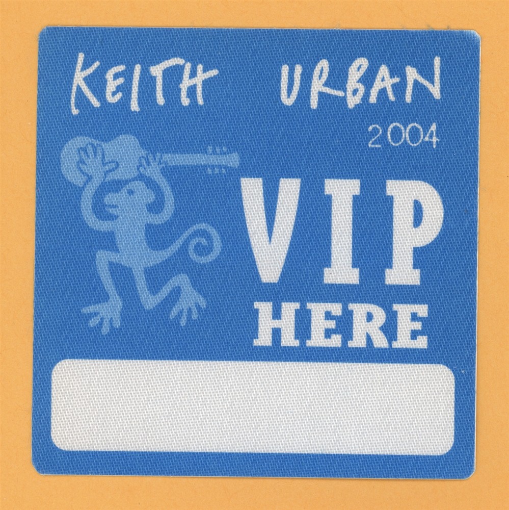 Keith Urban 2004 Be Here Concert Tour VIP Backstage Pass | Autographia