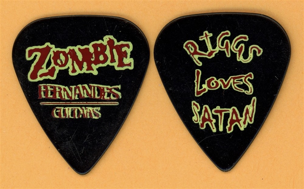 Rob Zombie Mike Riggs Vintage Guitar Pick - 1999 Hellbilly Deluxe Tour ...