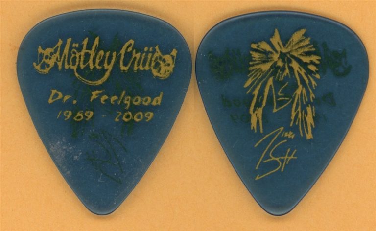 Motley Crue Nikki Sixx Vintage Guitar Pick - 2009 Dr. Feelgood 20th ...