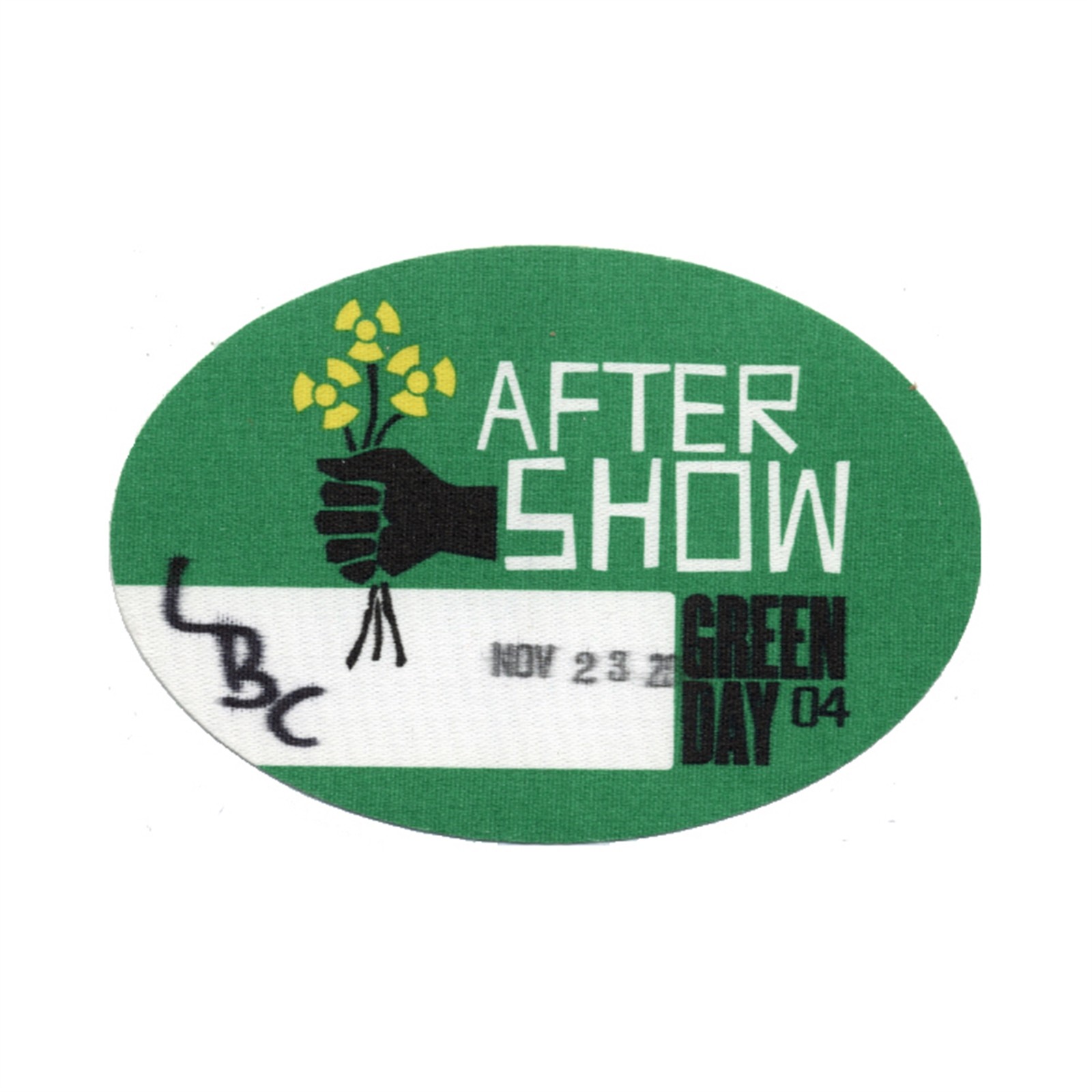 Green Day 2004 American Idiot Concert Tour After Show Backstage Pass ...