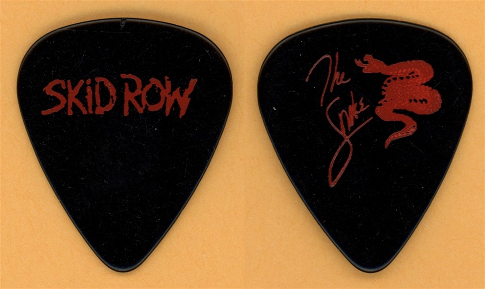 Skid Row Dave Snake Sabo Vintage Guitar Pick - 1989 Skid Row Tour ...
