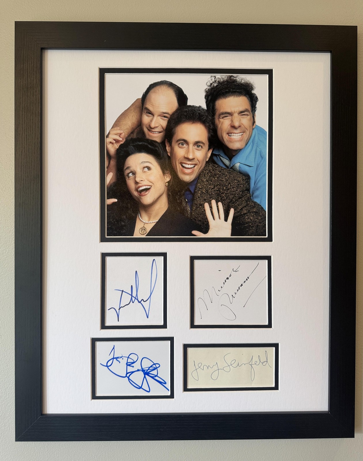 "Seinfeld" Cast AUTOGRAPHS Signed Framed 16x20 Display - Jerry, Julia ...