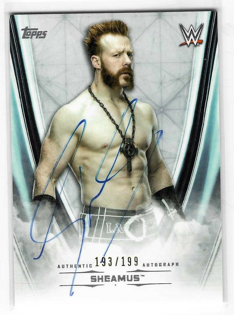Sheamus 2020 Topps Undisputed WWE Smack Down Autograph Card A-SM 193/ ...