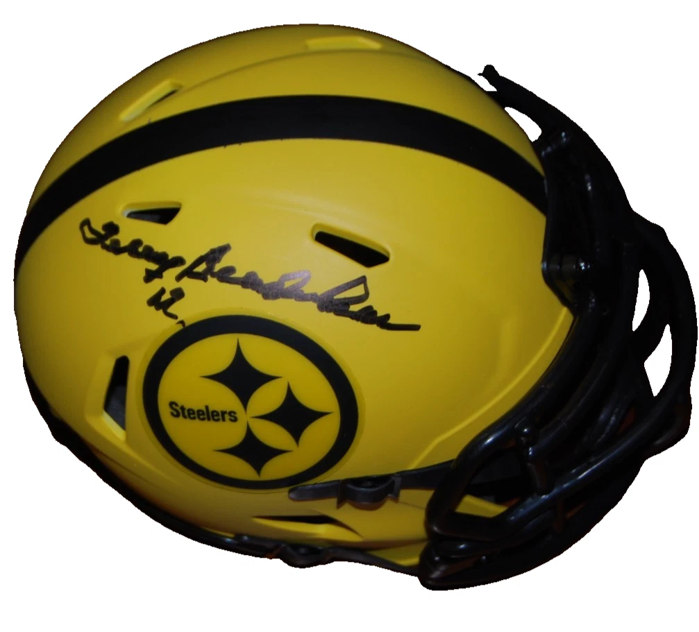 TERRY BRADSHAW signed (PITTSBURGH STEELERS) mini football helmet ...