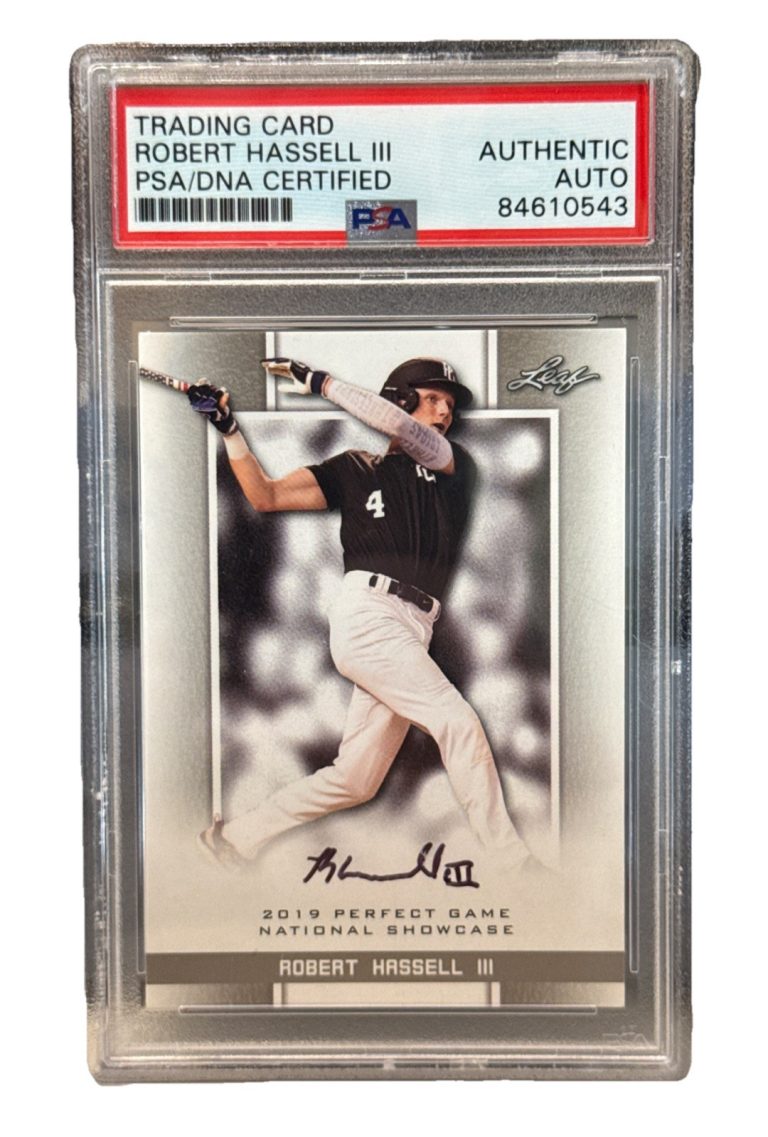 ROBERT HASSELL III signed (Washington Nationals) Perfect Game Card PSA ...
