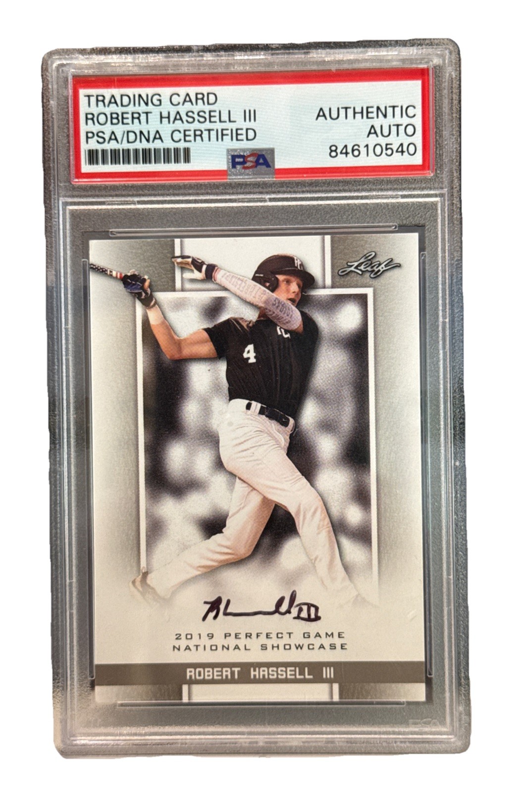ROBERT HASSELL III signed (Washington Nationals) Perfect Game Card PSA 84610540 | Autographia