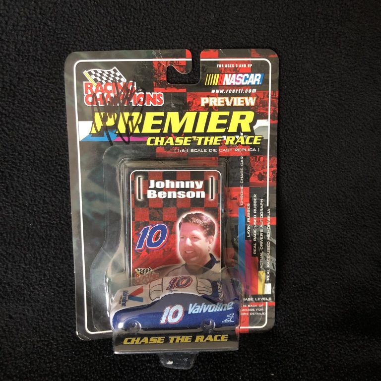 Johnny Benson Signed Racing Champions Valvoline 1:64 Scale Stock Car #1 ...