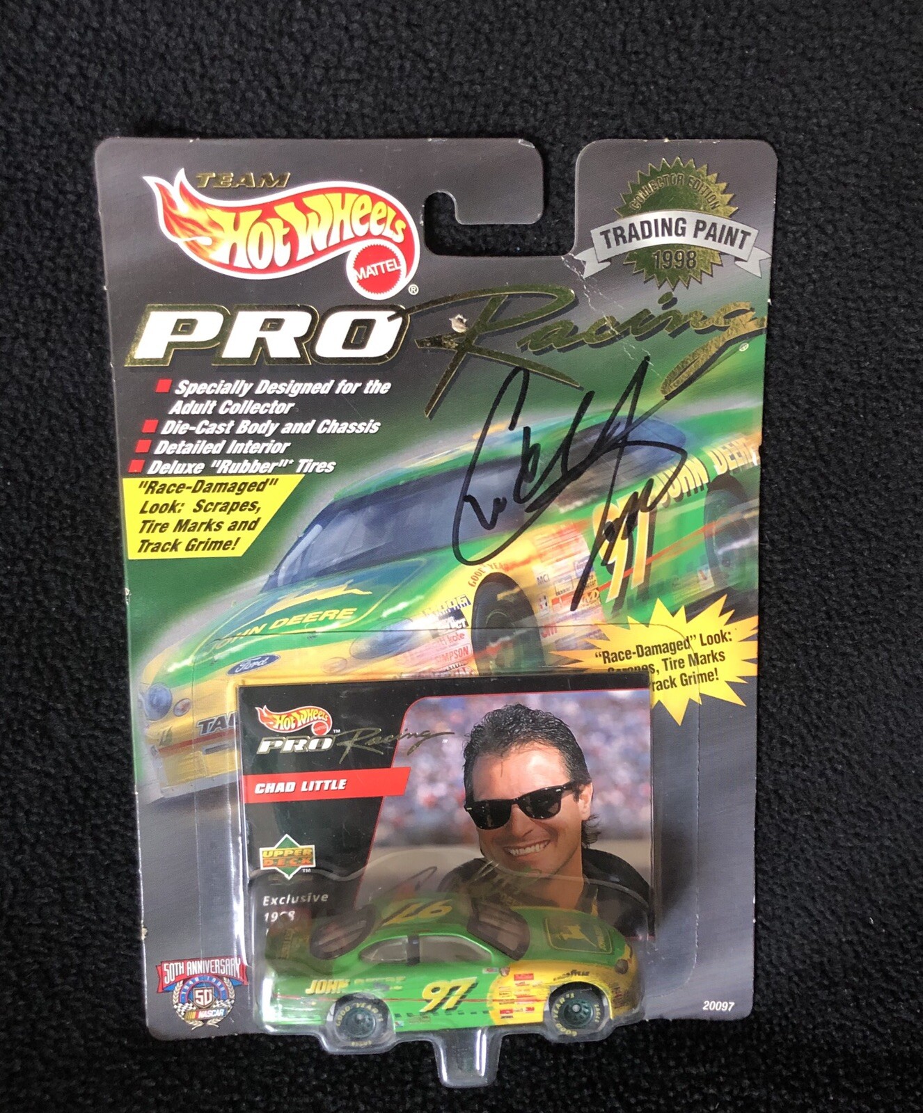 Chad Little Signed Hot Wheels Pro Racing John Deere 1:64 Scale Stock ...