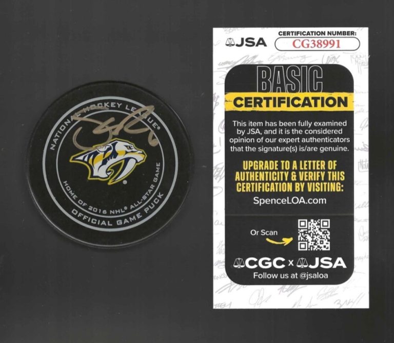 Shea Weber Signed Nashville Predators Official Game Puck JSA COA ...