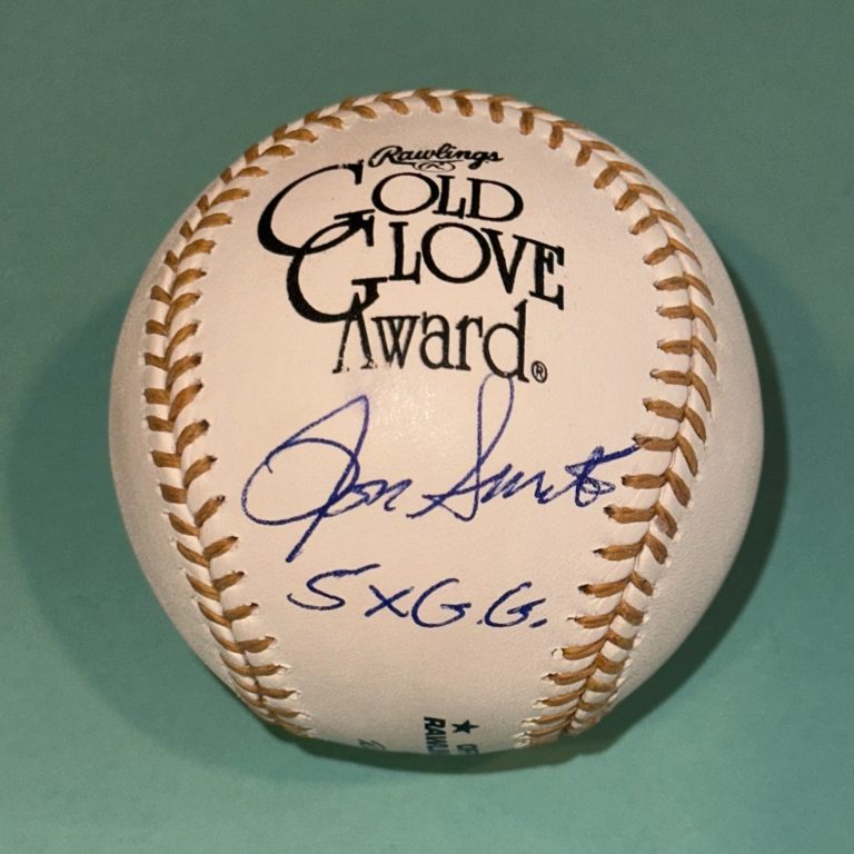 RON SANTO (Cubs) Signed Official GOLD GLOVE Baseball Beckett (BAS) w ...
