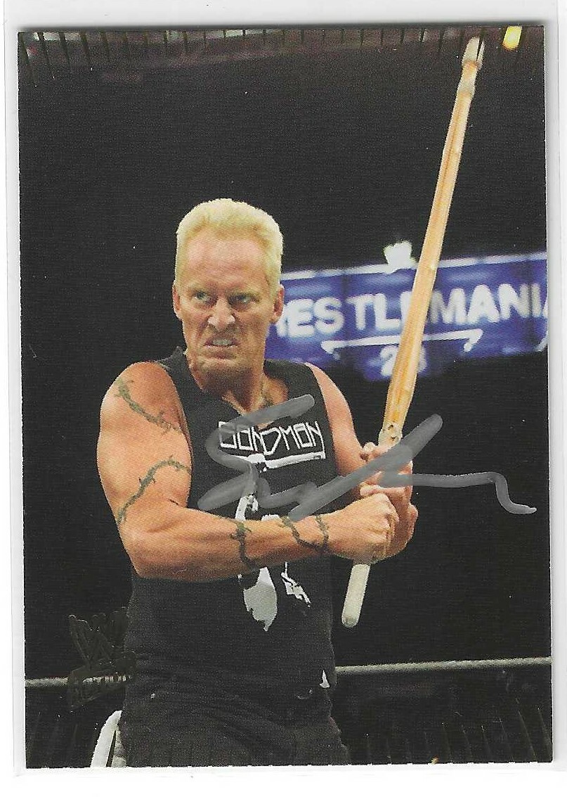 Sandman Signed 2007 Topps WWE Action Card #63 WWF | Autographia