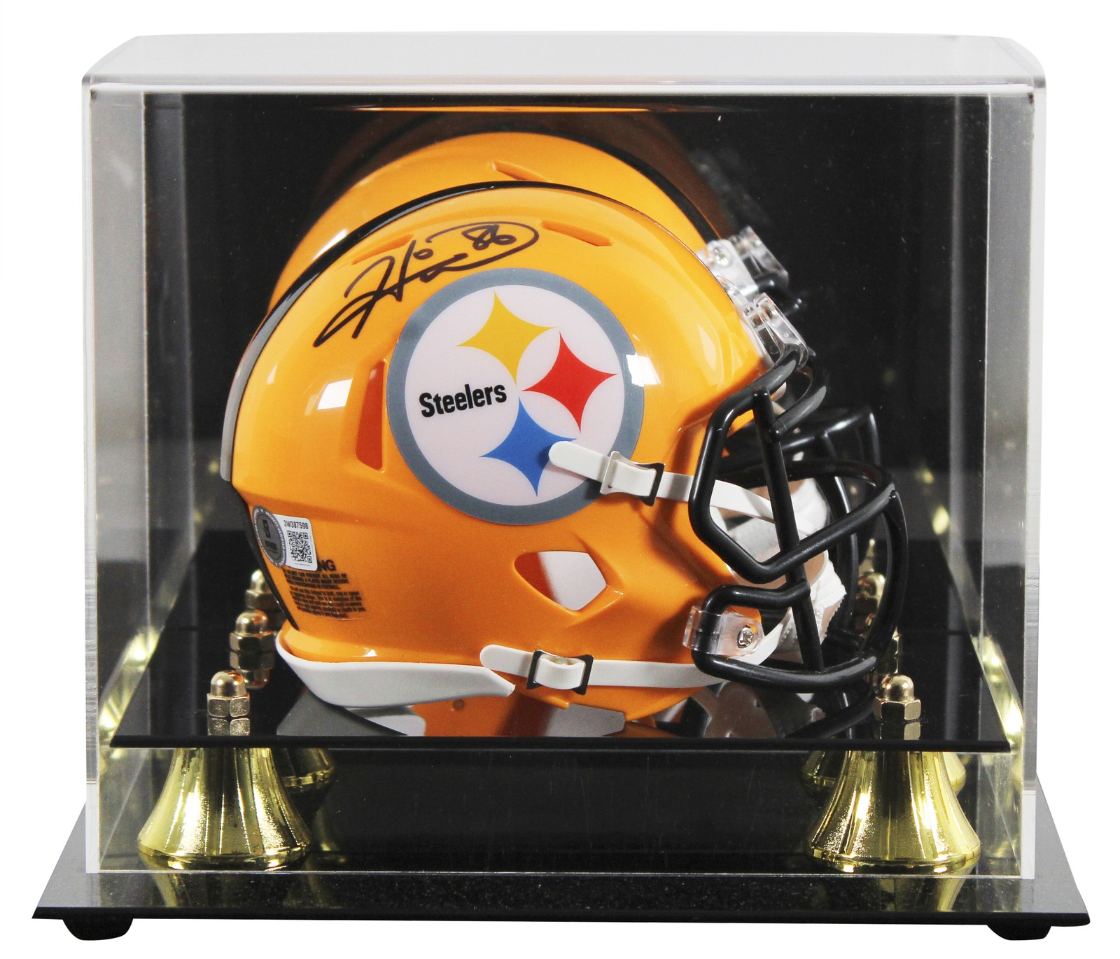 Steelers Hines Ward Signed 1962 Throwback Speed Mini Helmet w/ Case BAS ...