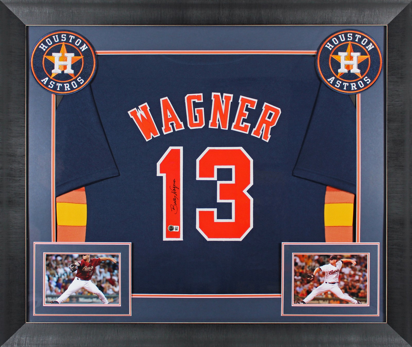 Billy Wagner Authentic Signed Navy Blue Pro Style Framed Jersey BAS ...