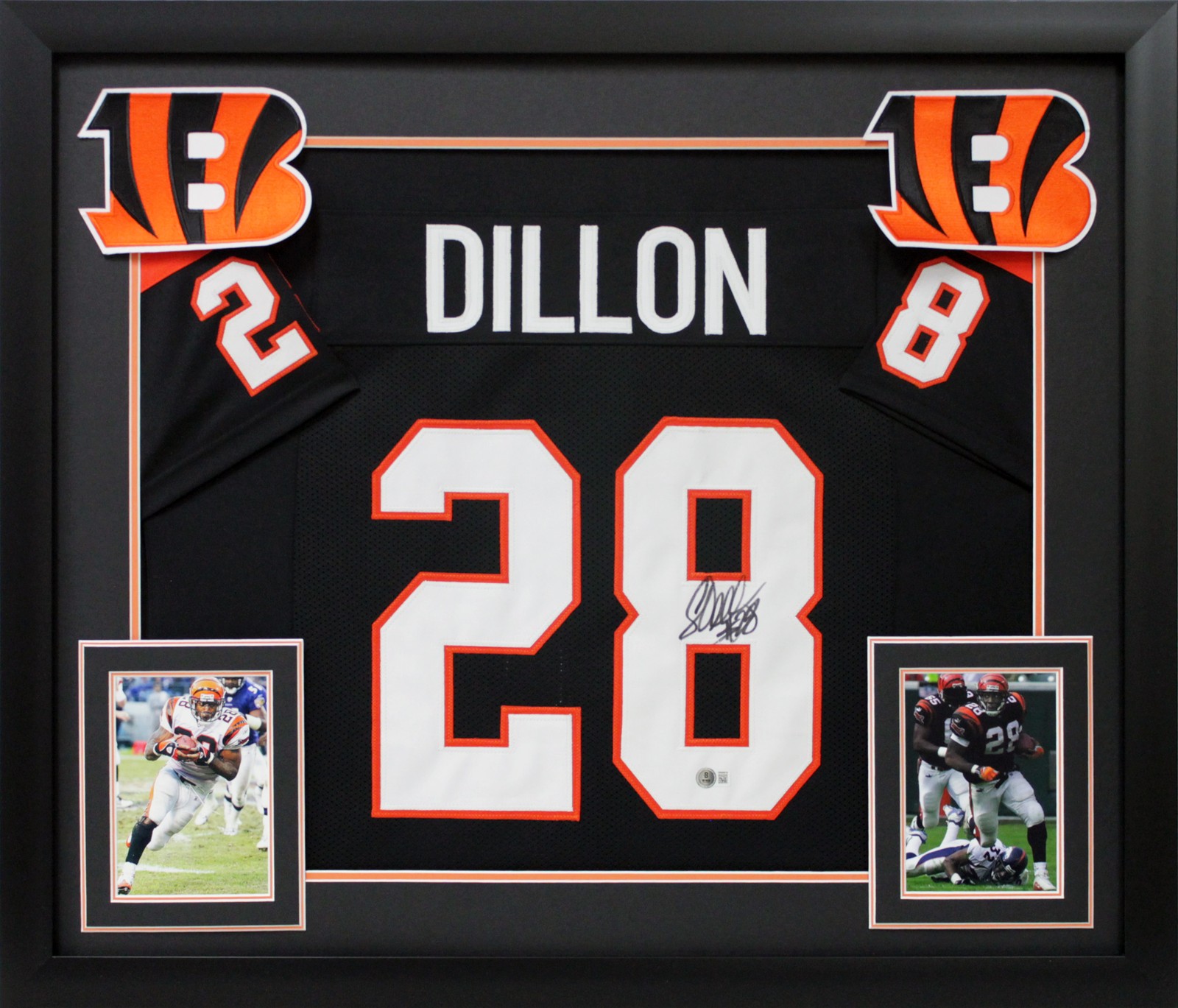 Corey Dillon Authentic Signed Black Pro Style Framed Jersey BAS ...