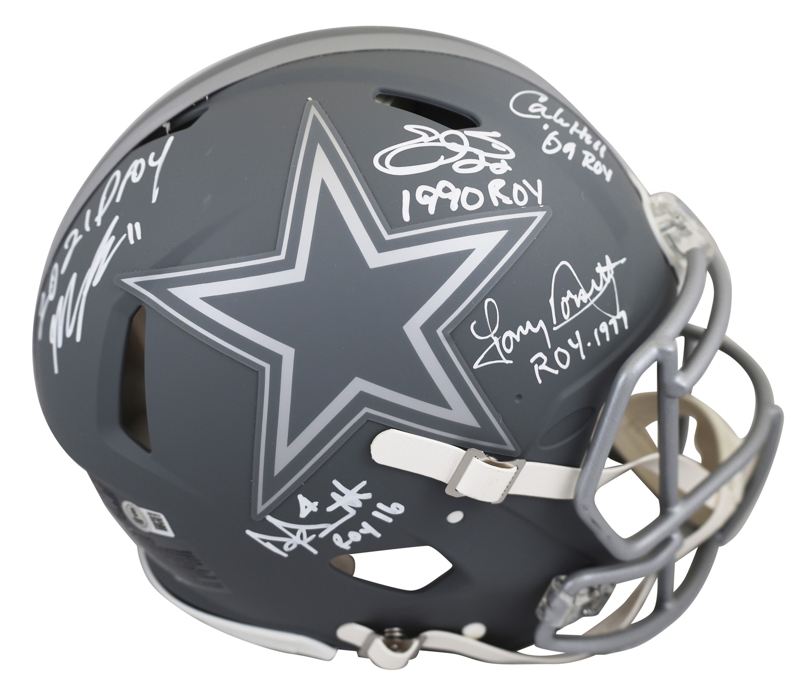 Cowboys Prescott, Smith, Parsons +2 Signed Slate F/S Speed Proline ...