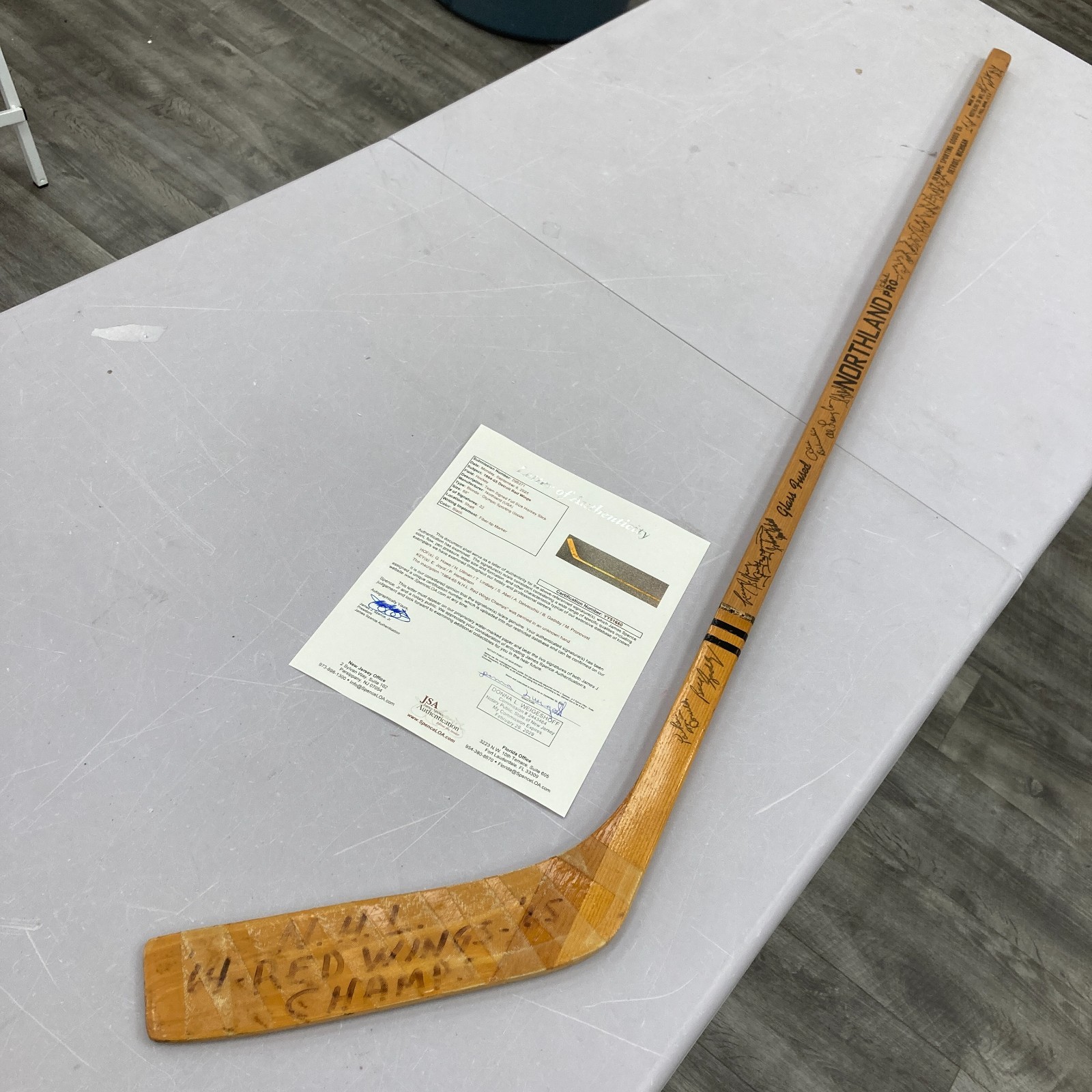 1964-65 Detroit Red Wings Team Signed Gordie Howe Game Issued Hockey ...