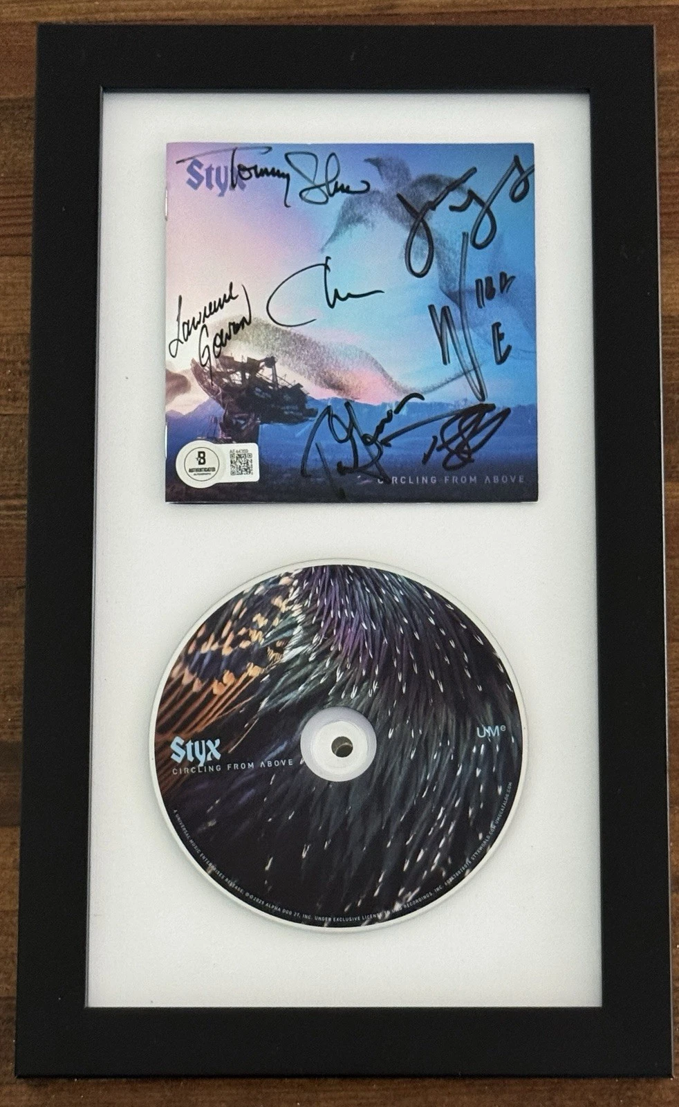 FRAMED SIGNED Styx AUTOGRAPHED Circling From Above Booklet & CD BAS ...