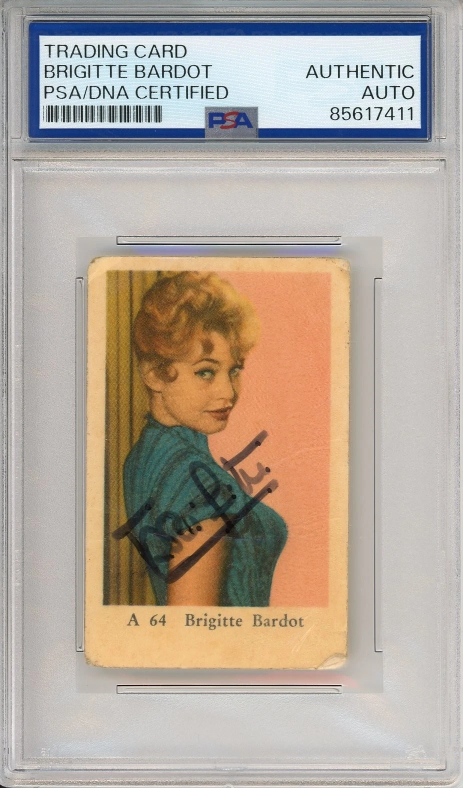 1957 Dutch Film Stars Brigitte Bardot Trading Card SIGNED PSA DNA COA ...