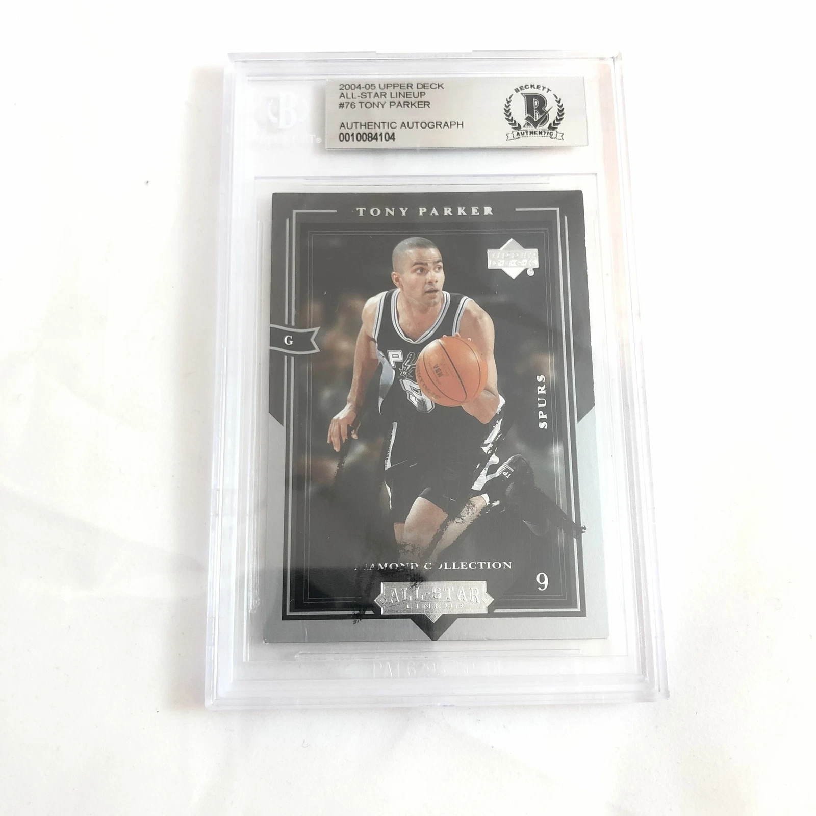 2003-04 Upper Deck All-Star Lineup Tony Parker Signed AUTO #76 BAS BGS ...