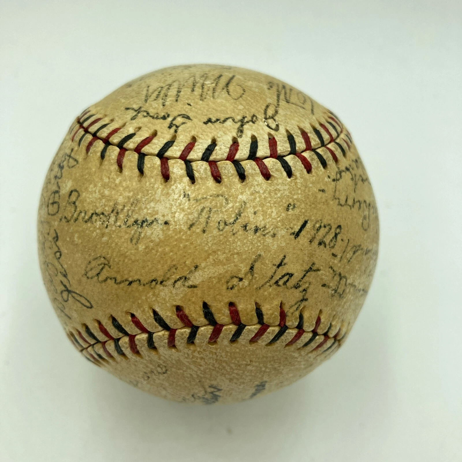 1928 Brooklyn Dodgers Team Signed Baseball Dazzy Vance Max Carey ...