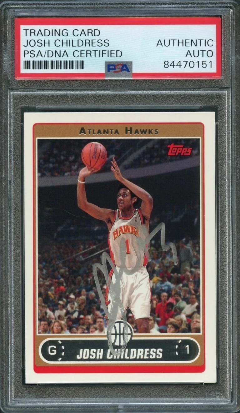 2006 Topps #105 Josh Childress Signed Card AUTO PSA Slabbed Hawks ...