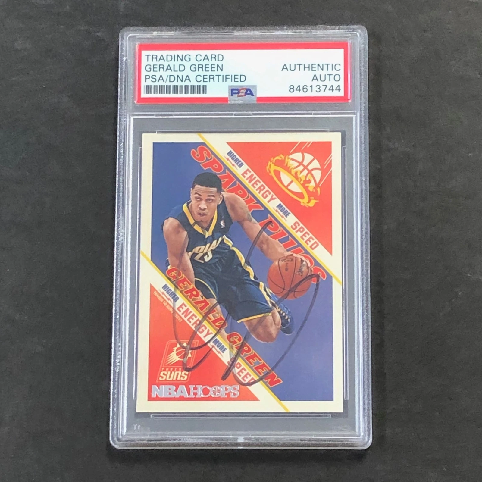2013-14 NBA Hoops Spark Plugs #11 GERALD GREEN Signed Card AUTO PSA ...