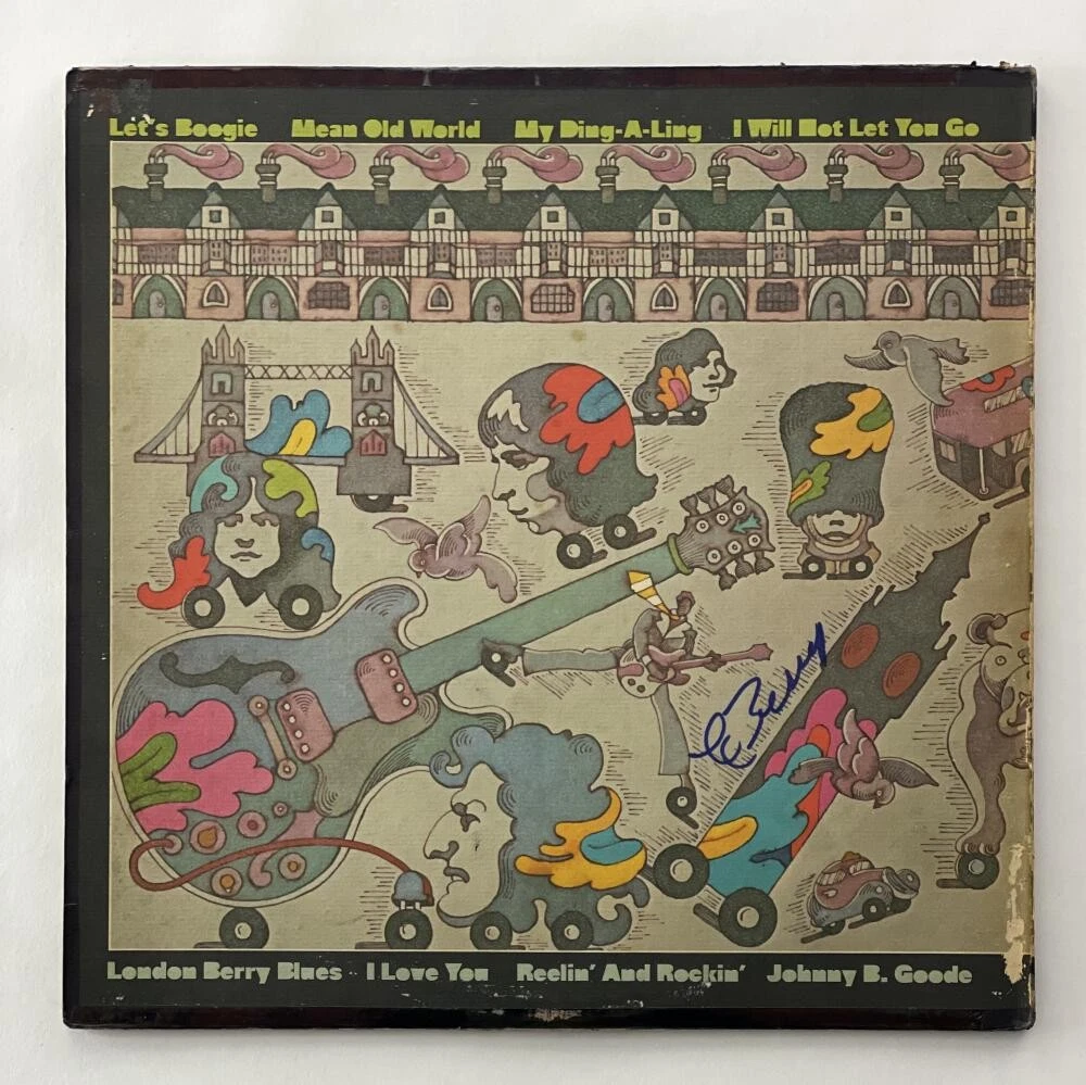 CHUCK BERRY SIGNED AUTOGRAPH ALBUM VINYL RECORD - THE LONDON SESSIONS W ...
