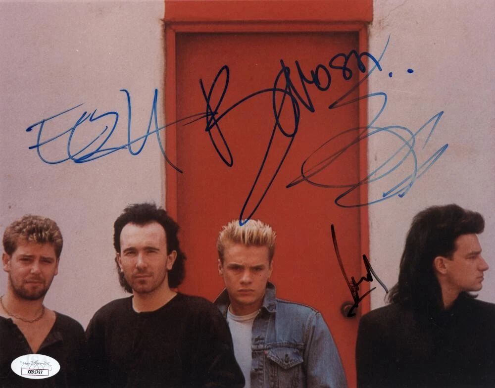 U2 Full Band Signed Autograph 8x10 Photo - Bono Edge Adam & Larry ...