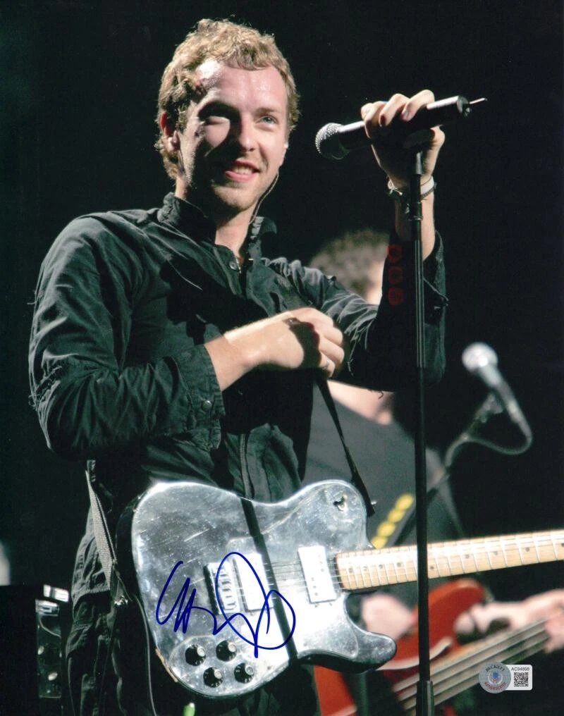 Chris Martin Coldplay Signed 11x14 Photo - Beckett COA w/ Gem Mint 10 ...