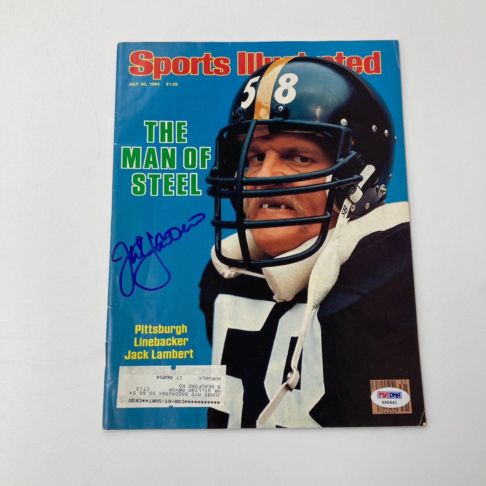 Jack Lambert Signed Vintage 1984 Sports Illustrated Magazine PSA DNA ...