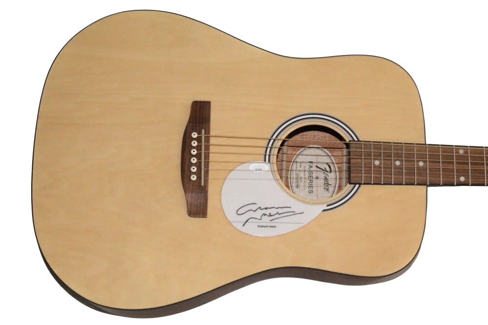 Graham Nash Signed Autograph Fender Acoustic Guitar - Crosby Stills ...